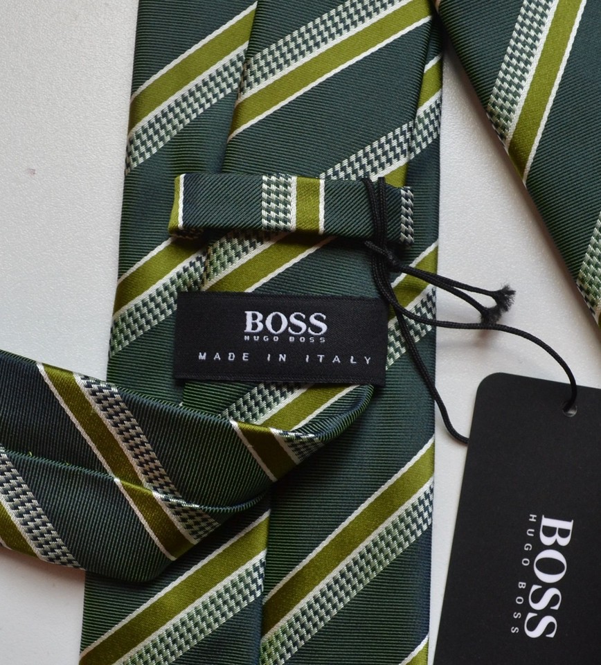 NWT Hugo Boss Black Label By Hugo Boss Silk Tie 'Tie 7.5 cm' | eBay