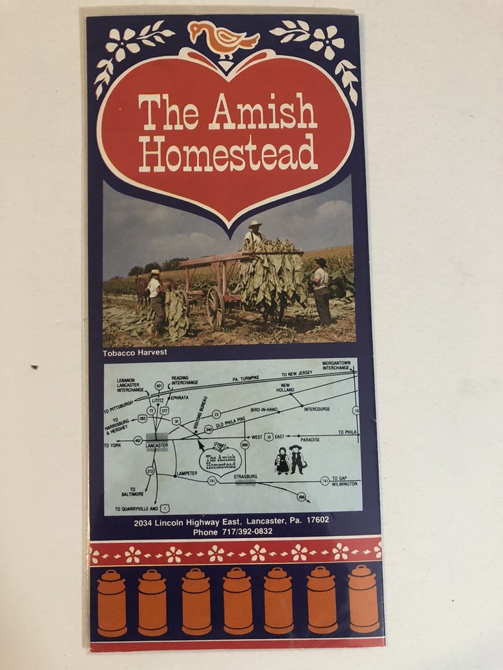 The Amish Homestead Vintage Travel Brochure Lancaster Pennsylvania BR10 ...