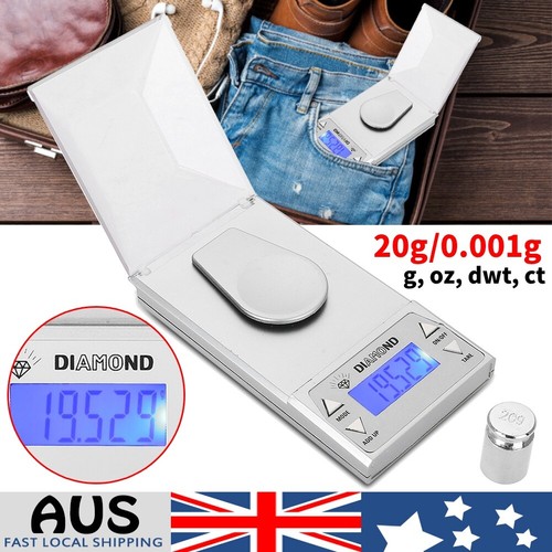 20g/0.001g Digital Milligram Scale High Precision Jewelry Balance ...