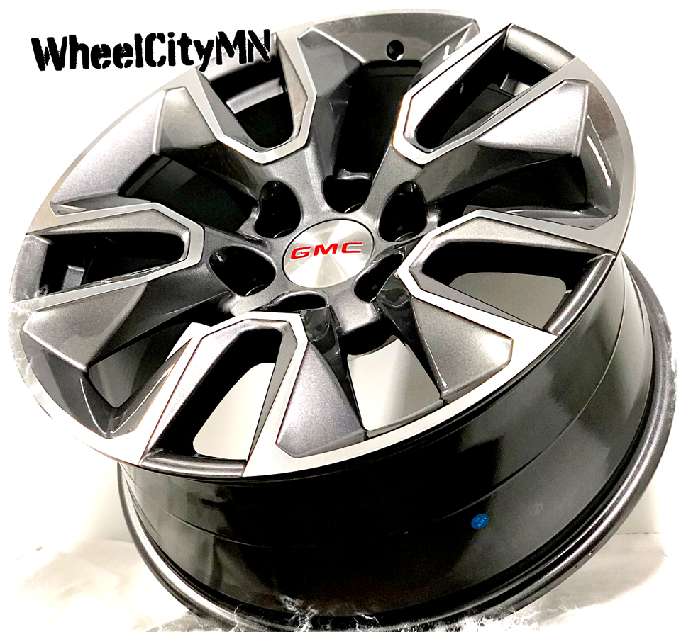 20" gunmetal machine Chevy RST OE 5916 replica wheels GMC Sierra Yukon ...