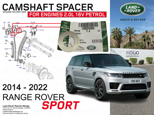 2014-2022 RANGE ROVER SPORT GENUINE OEM CAMSHAFT SPACER 2.0L SPORT ...