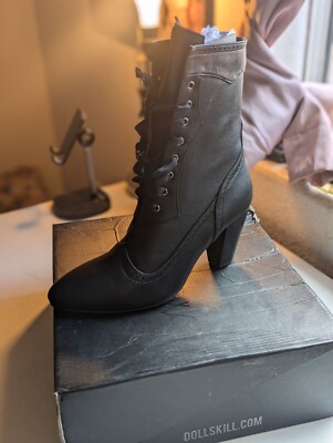 dolls kill Victorian vices lace up boots 958605 size 8 w | eBay