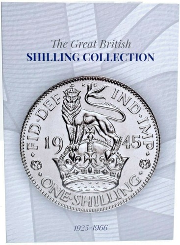 1925 - 1966 Great British One Shilling Coin Collect Starter Album [C ...