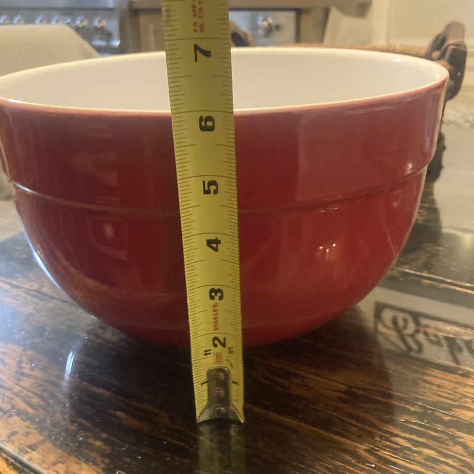 Emile Henry France Rouge Red Ceramic Bowl 10 Inches Made In France | eBay