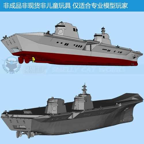 3D Printed 1/700/1250/2000 Model Kit Korea HHI CVX2-class Aircraft ...