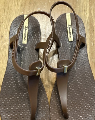 Brown IPANEMA womens Rubber Slingback Thong Grendene Sandals US Size 8 ...