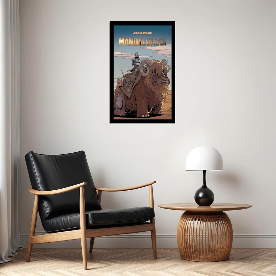 639347 The Mandalorian Mythosaur Star Wars Grogu Baby Yoda Wall Decor ...