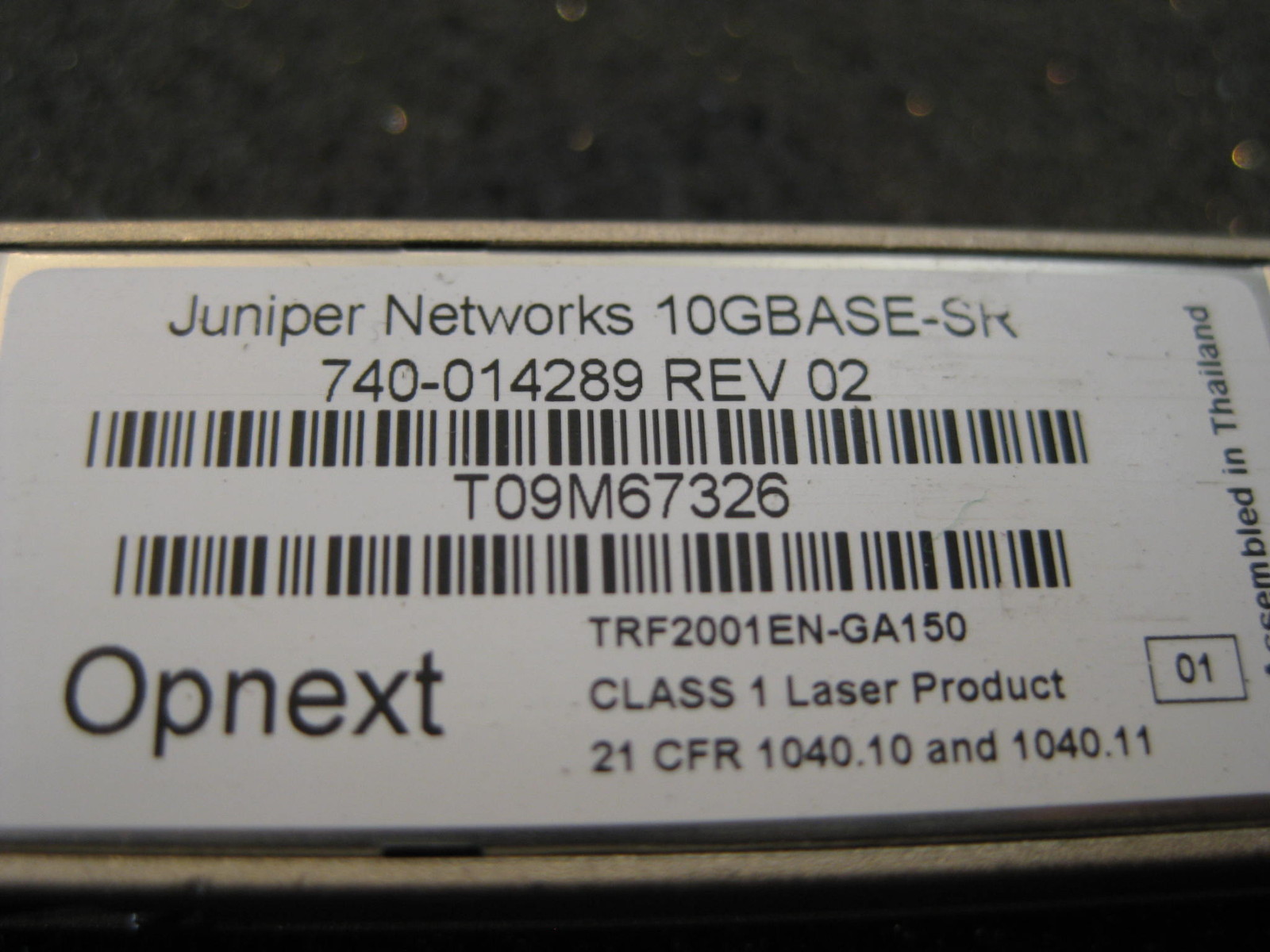 Juniper SRX-XFP-10GE-SR COUIAZEBAB 10-Gigabit Ethernet pluggable ...