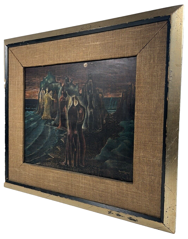 RAYMOND BROSSARD US ARMY MURALIST NEW YORK WPA ARTIST VINTAGE SCI FI ...