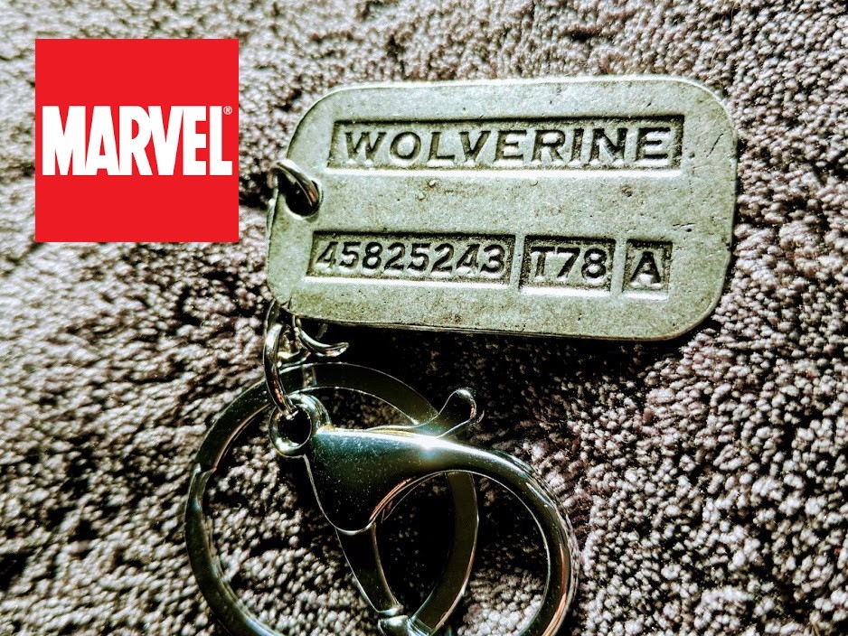 Wolverine Logan dog tag keychain X-MEN Full metal Comic Collectible ...