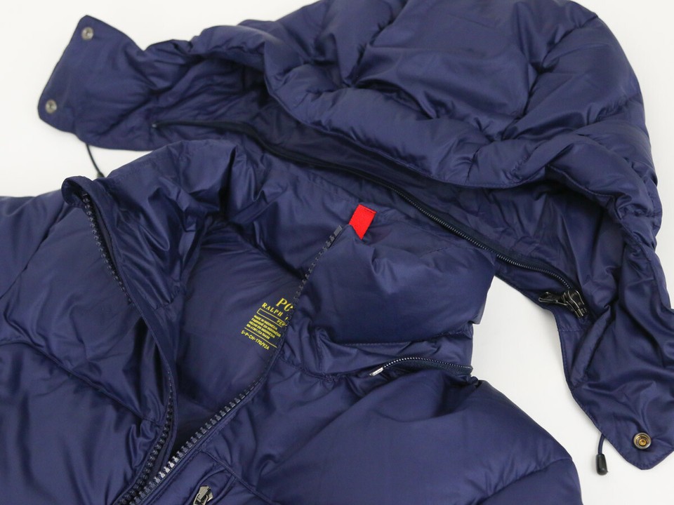 *MINOR DEFECT* Polo Ralph Lauren Performance Hooded Down Jacket - Navy ...