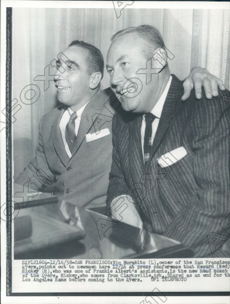 1958 San Francisco 49ers Owner Vic Morabito & New Coach Red Hickey ...