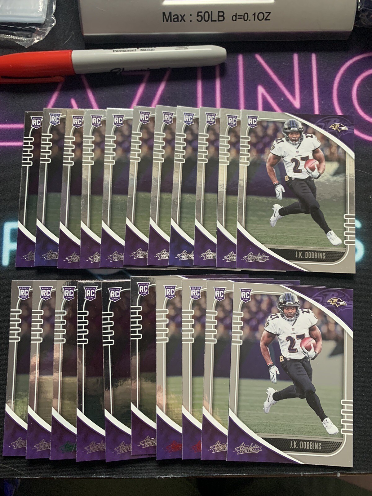 2020 Panini Absolute JK Dobbins lot (21) #141 Ravens rc rookie | eBay