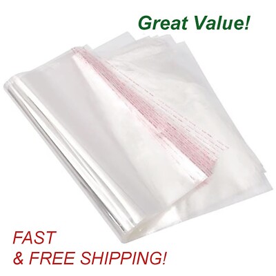 12x16 Resealable Clear Cello Poly Bags _ Medium-duty 2.0 Mil _ 40-pack ...