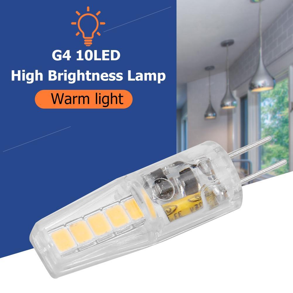 12V AC/DC G4 LED Lamp Bulb 2W SMD2835 10LED Chandelier Light Bulb (WW ...