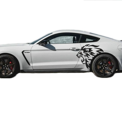Graphics Vinyl Lion Head Car Sticker For Ford Mustang Rear Wheel Fender ...