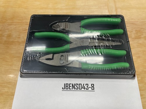 Snap-On Tools USA NEW GREEN 3 Piece Soft Grip Pliers / Cutters Set ...
