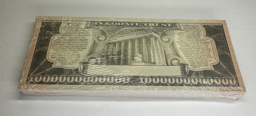 1 Trillion Dollars 1,000,000,000,000 Lincoln Novelty Christian Bill ...