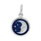 Sterling Silver Enamel Moon Star Italian Pendant / Charm, Italian Box ...