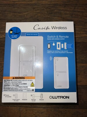 Lutron P-PKG1WS-WH Caseta Smart Switch Kit with Remote - White ...