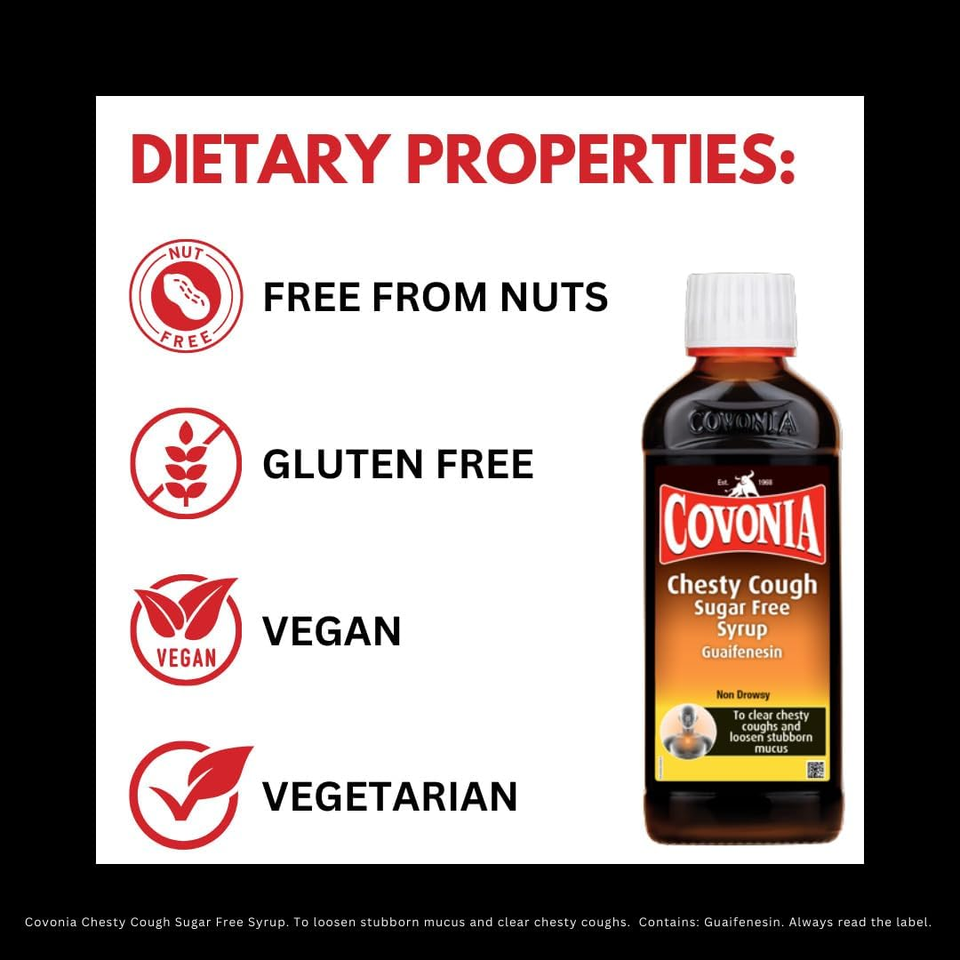 Cough Medicine Covonia Chesty Syrup Chesty Coughs & Mucus Alcohol Aged ...