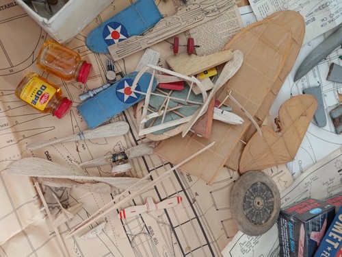 Vintage Model Airplane Junk Drawer Clean Out, Model Airplane Parts And ...