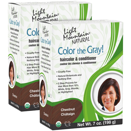 Henna Hair Color & Conditioner, Color the Gray - Chestnut Hair Dye for ...