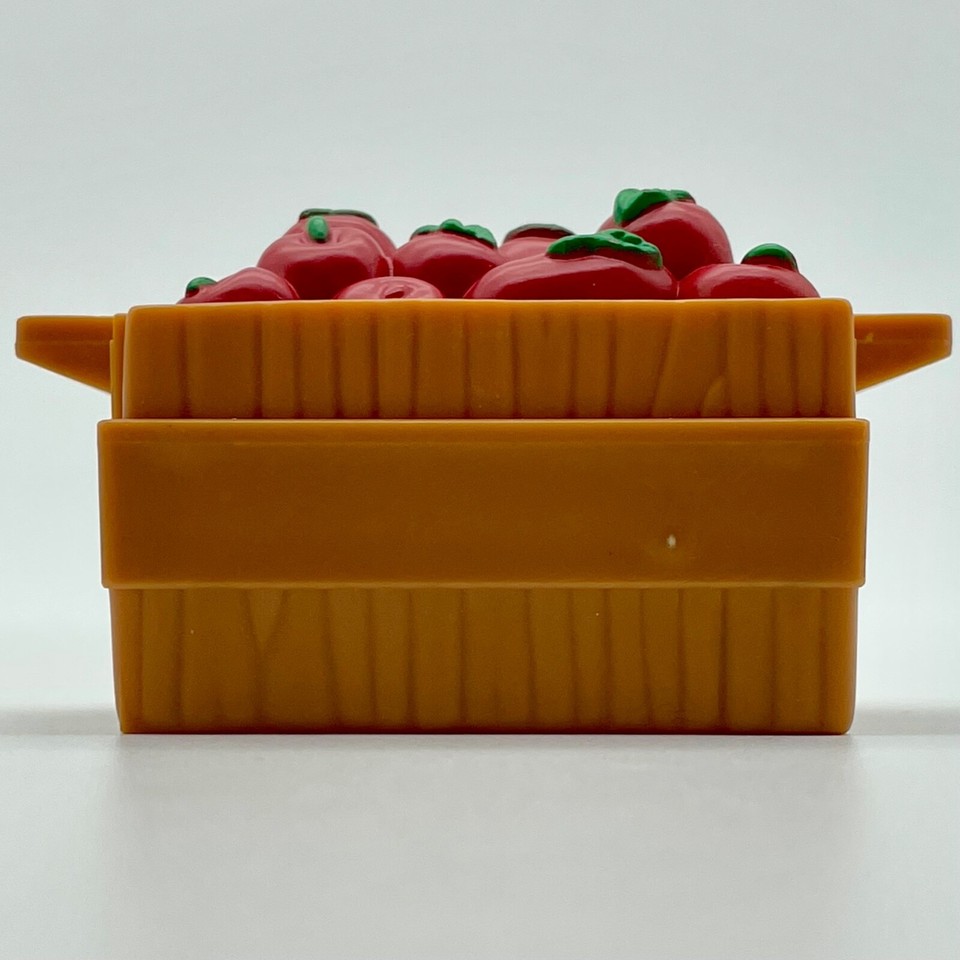 Fisher Price Little People Red Apples Food Crate Brown Bin for Farm Ark ...