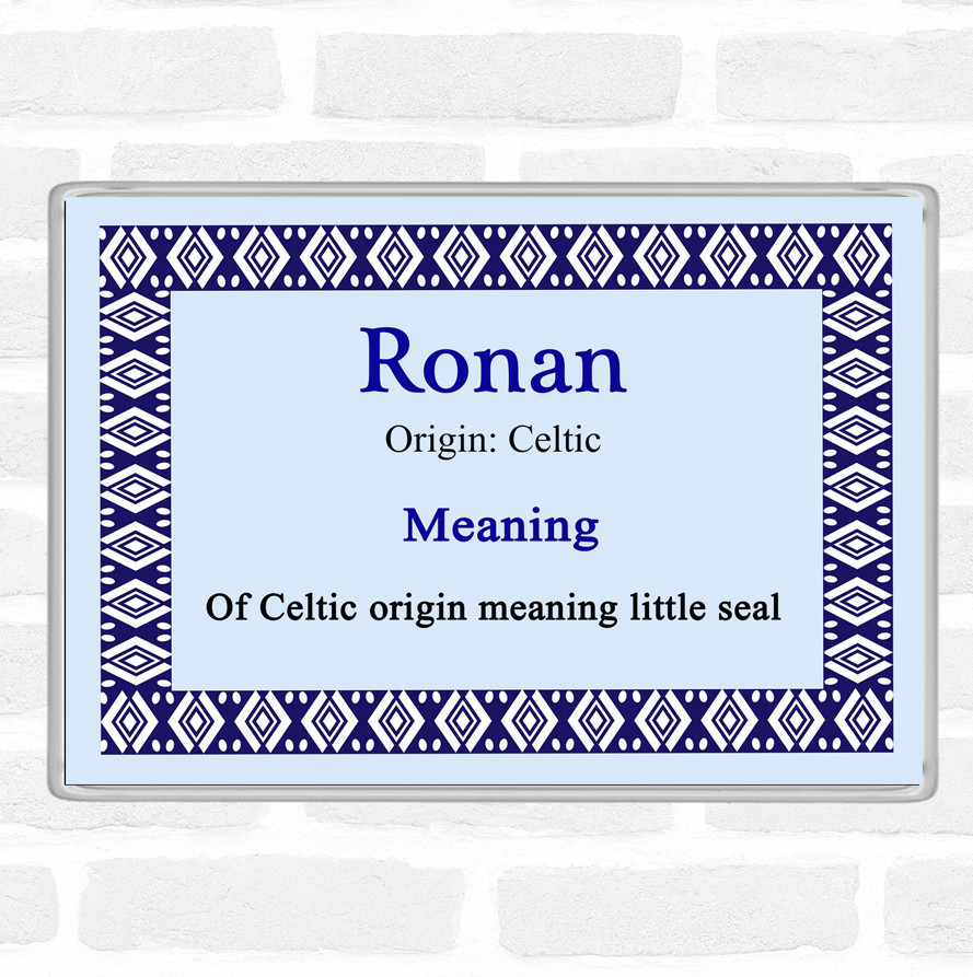 Ronan Name Meaning Jumbo Fridge Magnet Blue | eBay UK
