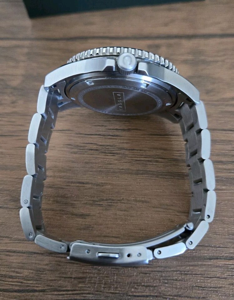 Cadola Laguna Jet Black Blue Black Batman Bezel Quartz Date 42 mm w SS ...