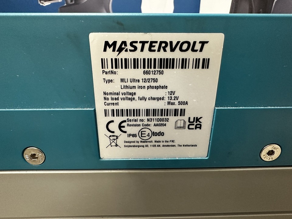 Mastervolt Marine, HD Lithium Ion Battery, MLI Ultra 12/2750, P ...