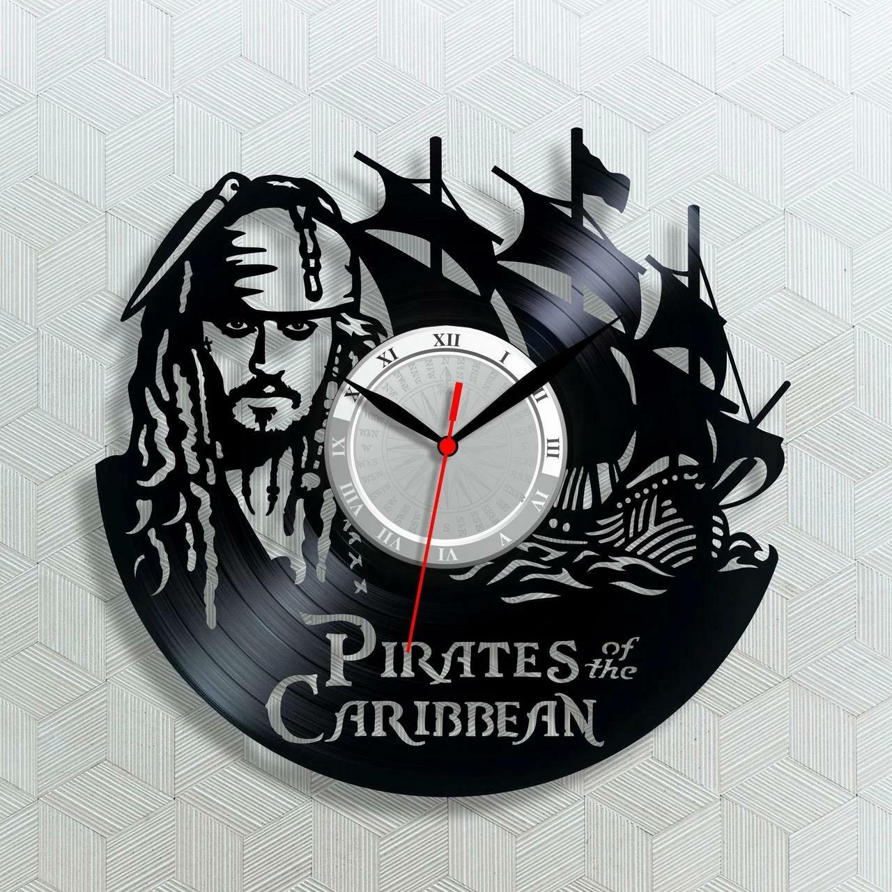 Pirates of the Caribbean Vinyl Wall Clock Record Clock Gift Decor ...