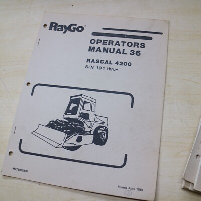 RAYGO RASCAL 4200 Operation Operator Owner Manual Book guide ROLLER ...