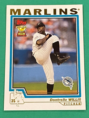 DONTRELLE WILLIS, MARLINS, P, 2005 Topps Rookie GOLD CUP WARREN SPAHN ...