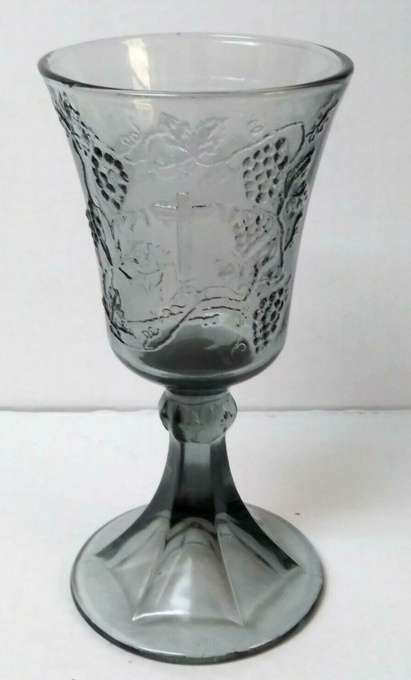Vtg Religious Last Supper Cup Wine Glass Goblet Chalice Dining Kitchen ...