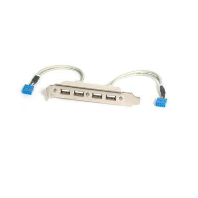 StarTech USBPLATE4 4 Port USB A Female Slot Plate Adapter w Motherboard ...