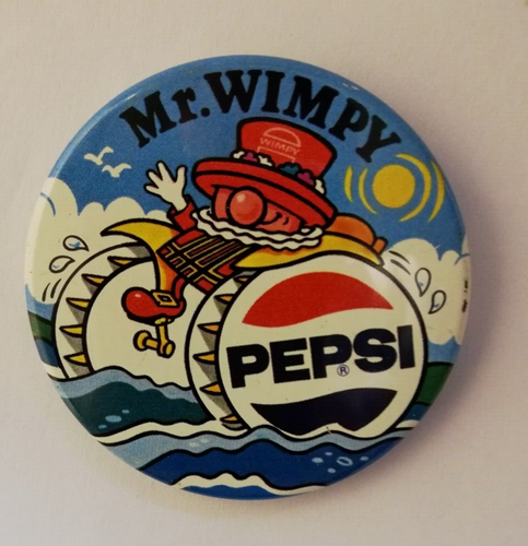 Original Vintage 1982-83, Pepsi Mr. Wimpy Button Badge | eBay