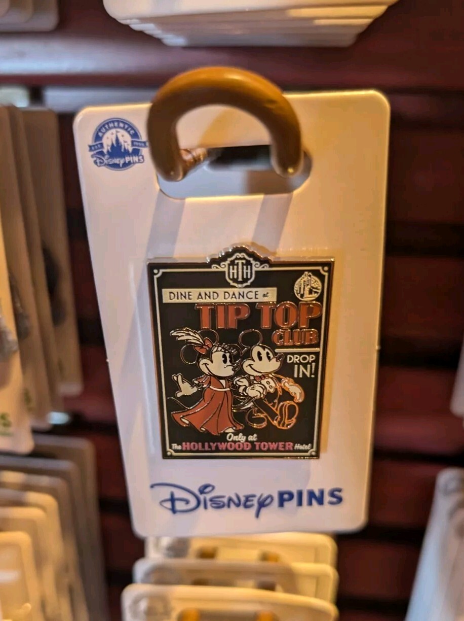 Mickey Minnie Tip Top Club Drop In Tower Of Terror Disney Spinner Pin ...