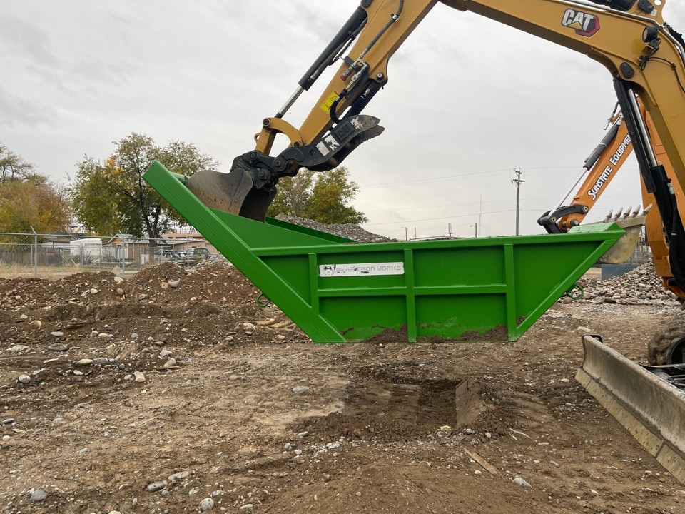 Bear Iron Works 1cy Mini Excavator Backhoe Rock Bedding Box Stone Boat ...