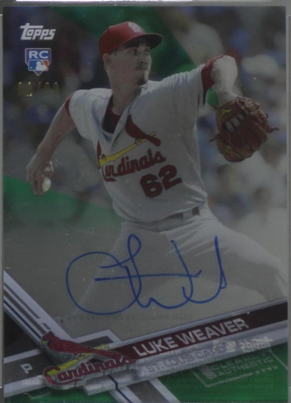 2017 Topps Clearly Authentic Autographs - Luke Weaver #CAAU-LW Green ...