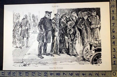 1912 POLICEMAN OFFICER POOR POVERTY CHARLES DANA GIBSON ART INSERT ...