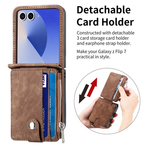 Case With Card Holder For Samsung Galaxy Z Flip7 Flip6 5 Shockproof ...