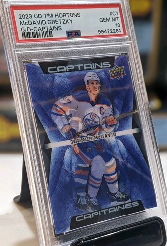Connor McDavid Wayne Gretzky 2023 Tim Hortons Captain Duos C-1 PSA 10 💎 ...
