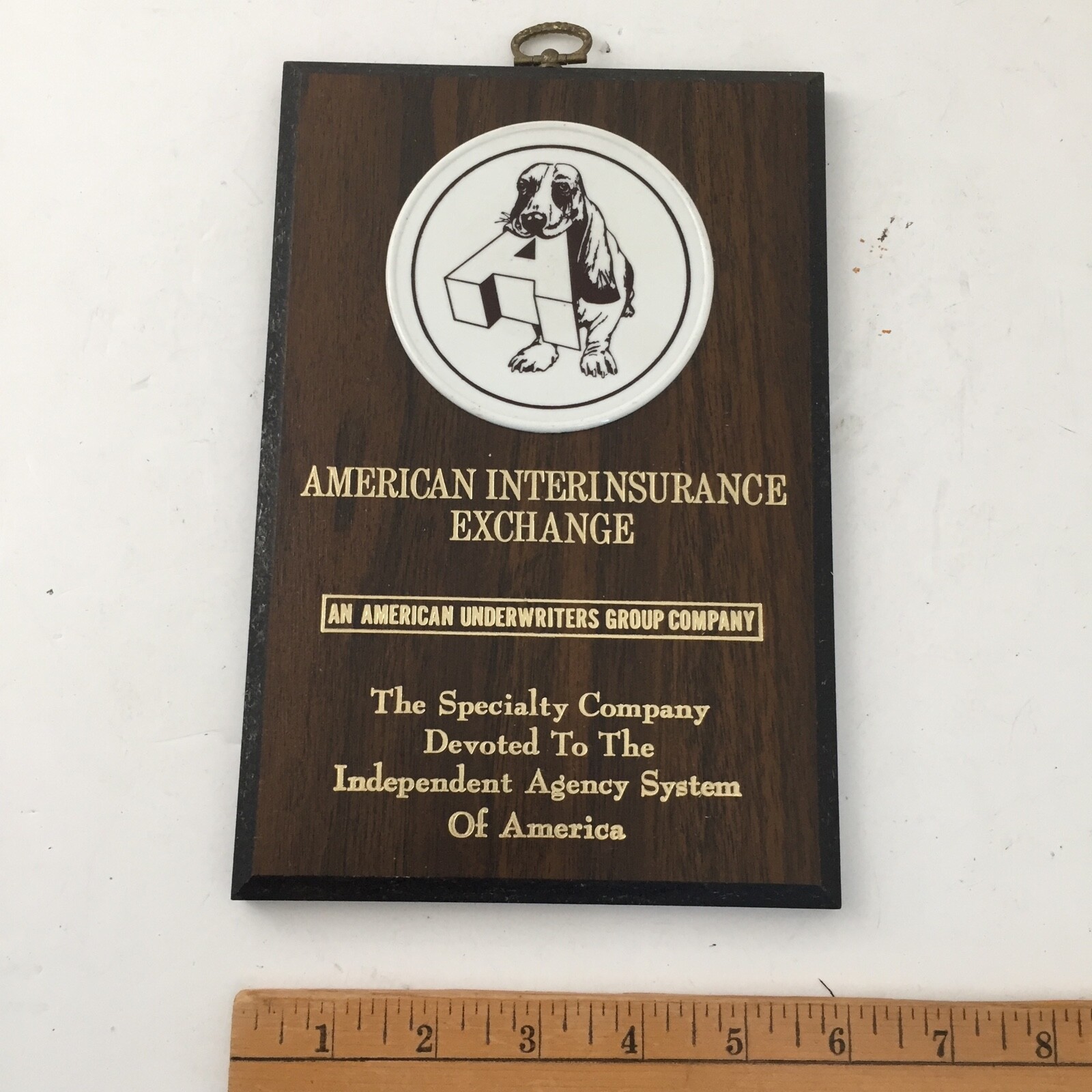 Vintage Insurance Plaque / Sign The American Interinsurance Exchange ...