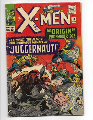 X-Men 12 1965 Marvel Comics VG 4.0 1st App Juggernaut Origin Professor ...