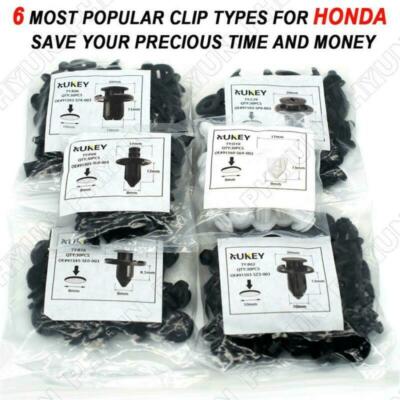 180x Car Fender Bumper Trim Fastener Clips Push Rivet For Honda Accord ...