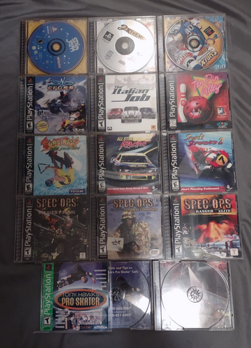Lot of 12 Working Sony PlayStation PS1 Video Games Mostly CIB + Empty ...