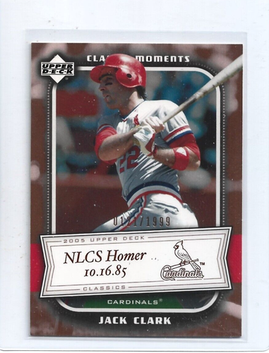 Jack Clark-Cardinals-2005 Upper Deck Classics Moments #JC (121/1999) | eBay