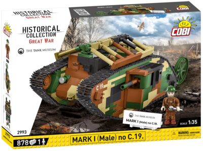 COBI WWI Mark I (Male) No. C.19 Tank World War One Building Block Model ...