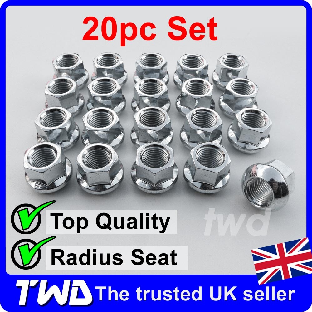 20x ALLOY WHEEL NUTS FOR VW TRANSPORTER T2 T3 T25 LT M14x1.5 RADIUS ...